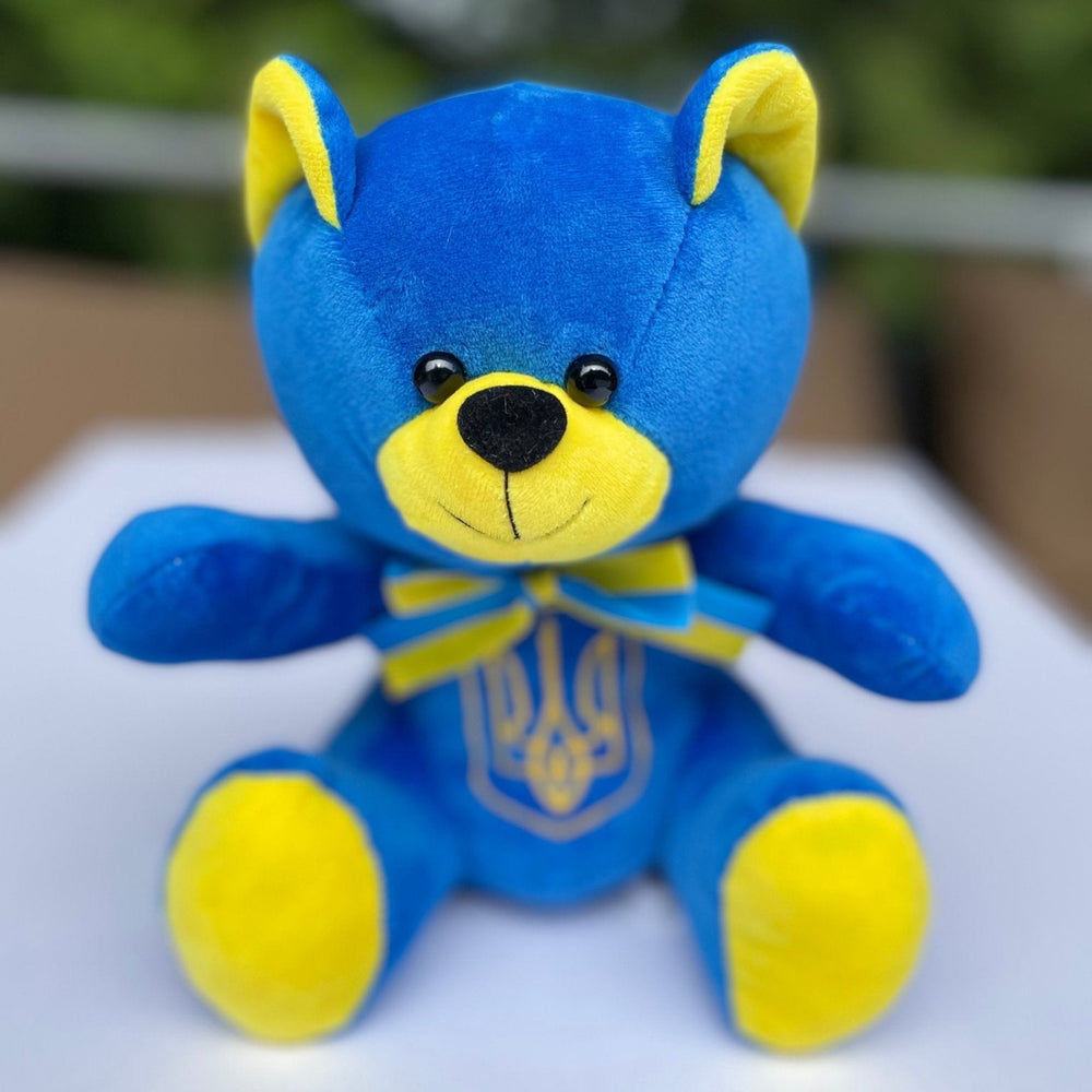Blue Myroslav, Huggalicious Ukrainian Teddy Bear, 10” 💛💙